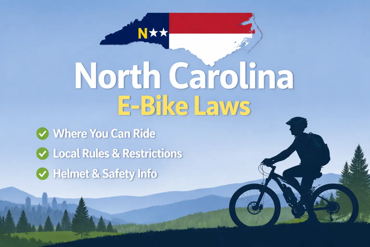 North Carolina e-bike laws (2026): Where you can ride + local rules