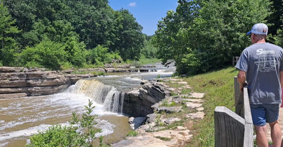 This easy Indiana nature trail connects two massive waterfalls via a ...