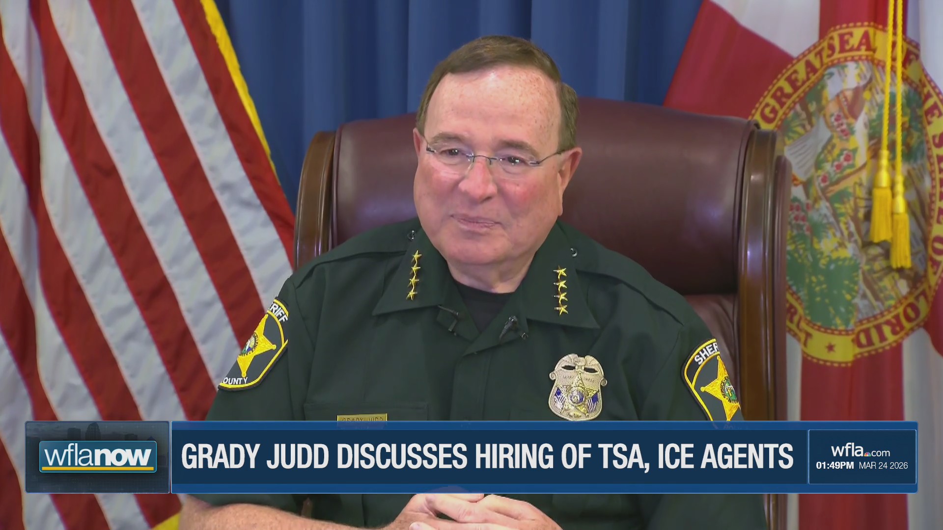 Grady Judd discusses hiring TSA, ICE agents amid DHS shutdown