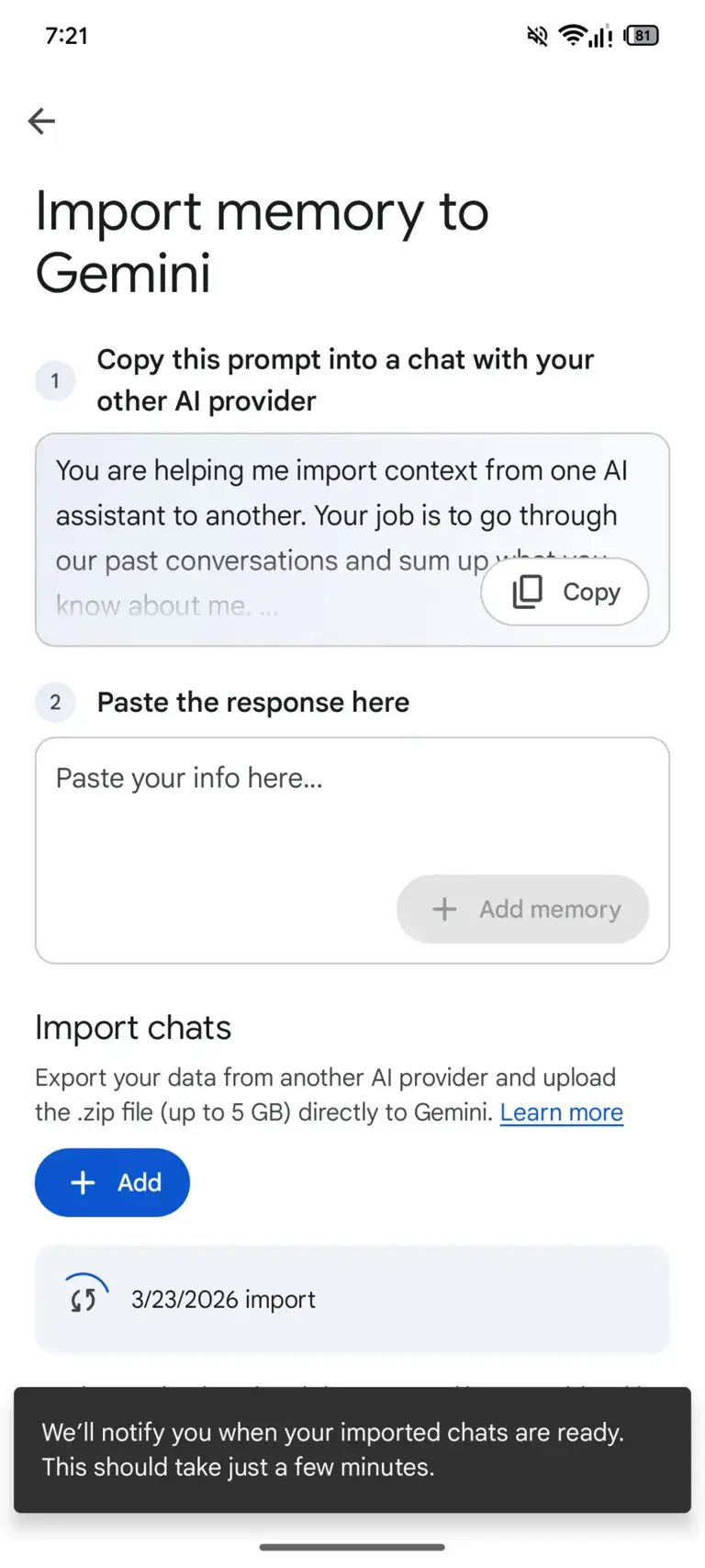 No more starting over: Google Gemini prepares to import your ChatGPT AI ...