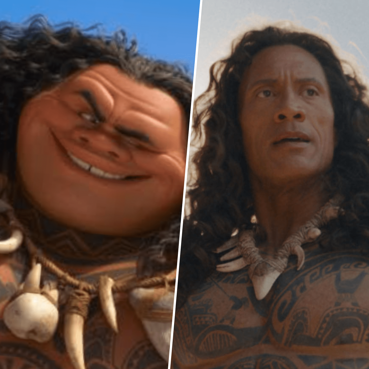 See the 'Moana' live-action actors side-by-side with the animated stars