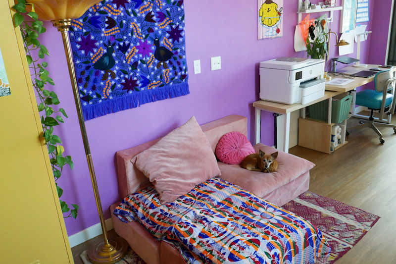 She built her own couch for this 533-square-foot Los Angeles rental ...