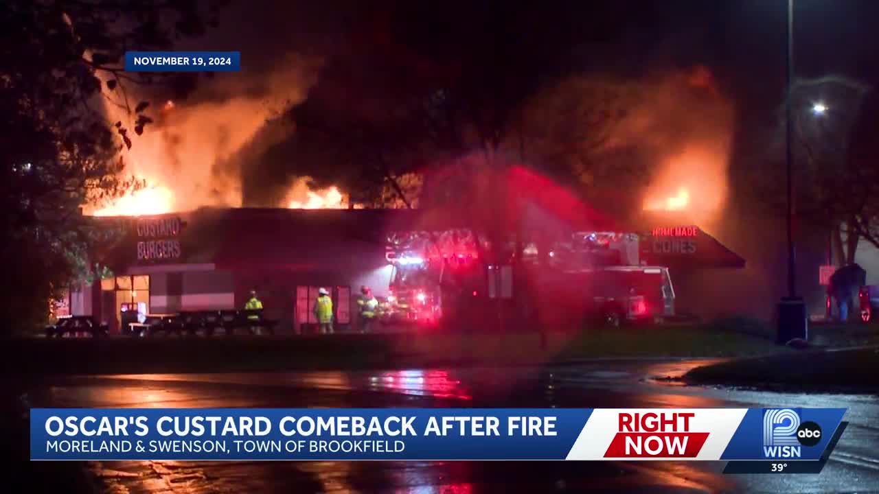 Oscar's Frozen Custard in Brookfield nears reopening after fire