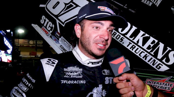 Aaron Reutzel reacts after winning first High Limit FS1 race of season ...
