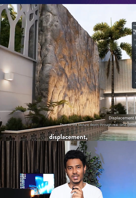 True displacement in D5 3.0 | Advanced architecture visualization
