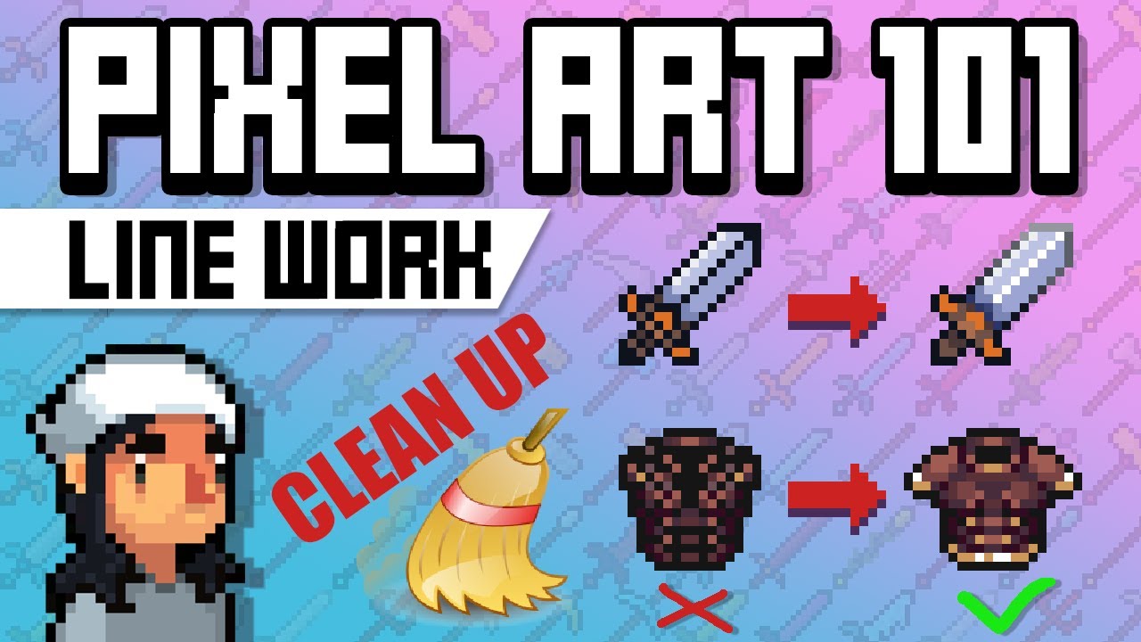 Pixel art 101 clean line work tips