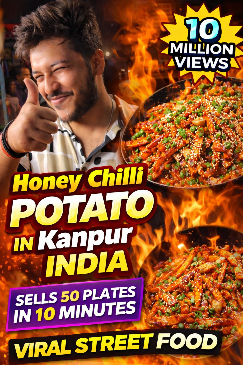Honey chilli potato in Kanpur India Shree Pandit Jee Foods sells 50 ...
