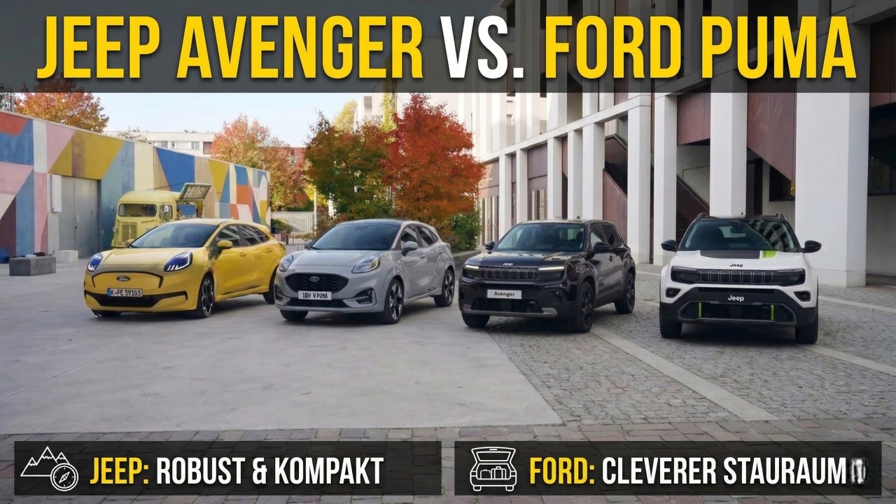 Jeep Avenger gegen Ford Puma: Elektro-SUVs im direkten Vergleich
