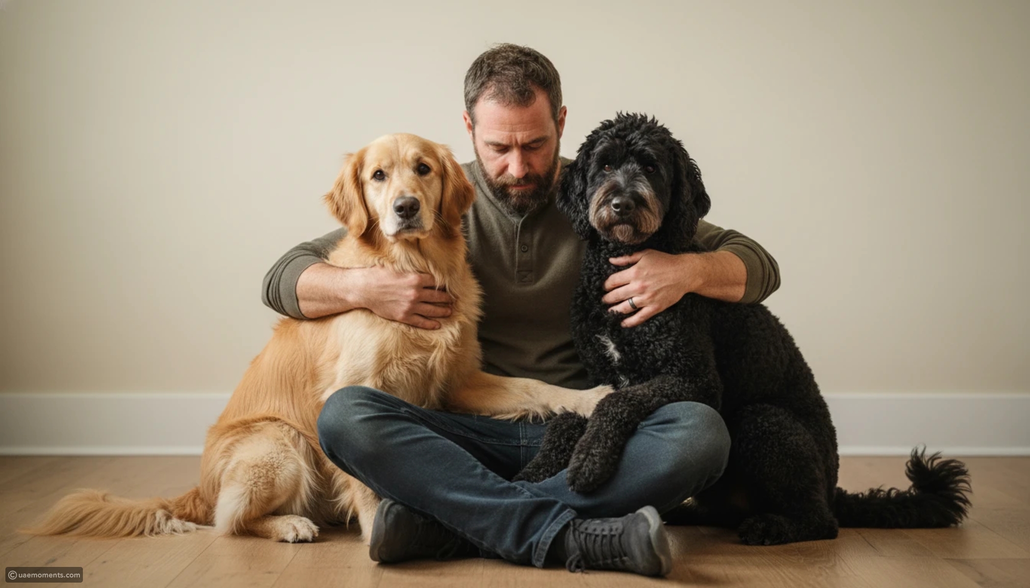 A man's life changes completely but his dogs remain his greatest comfort