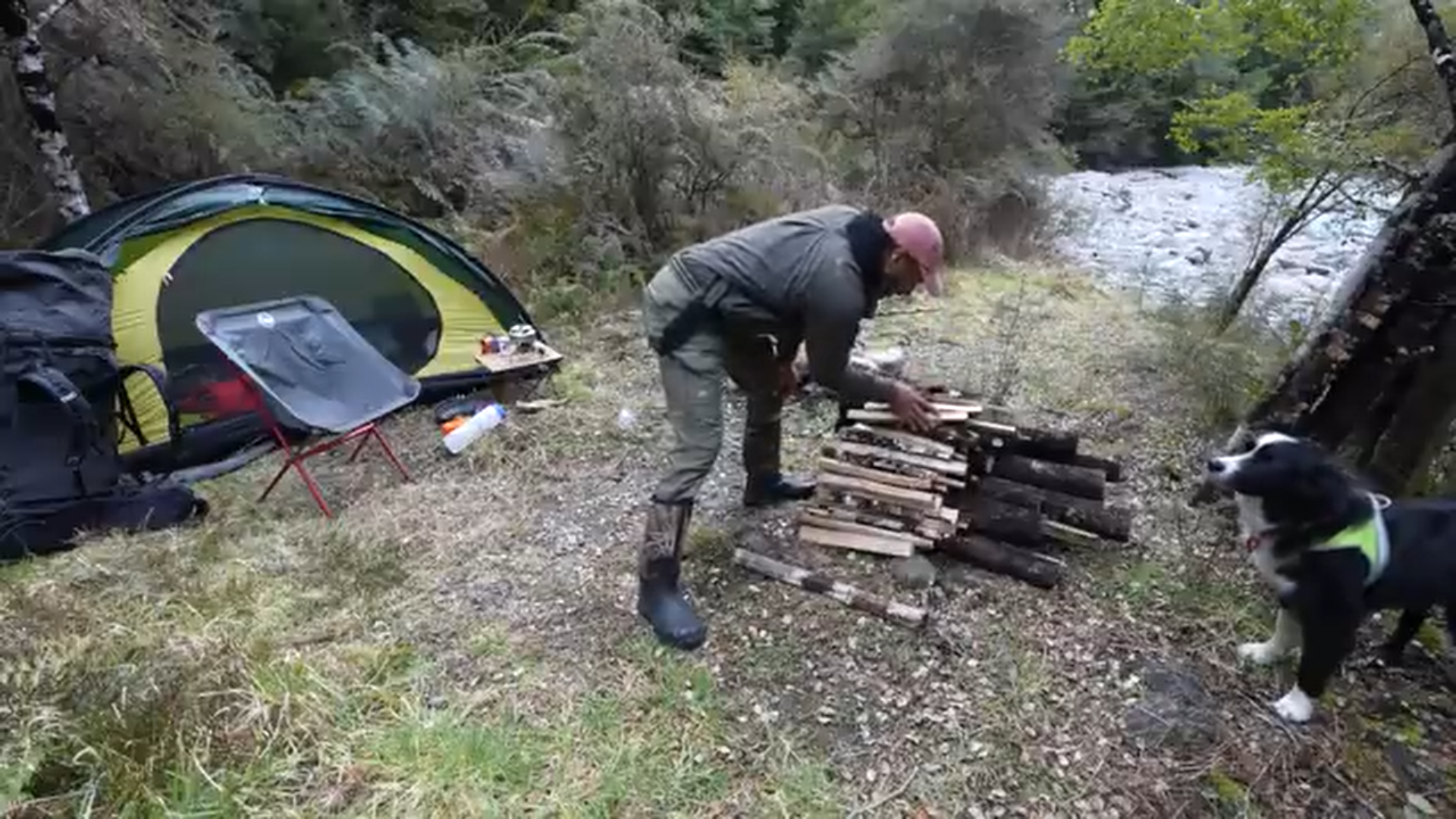 Building a 3ft wide stone fire pit: My biggest fire ever?