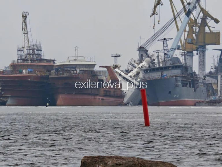 Russian shipyard hit by drone attack in Vyborg, icebreaker damaged