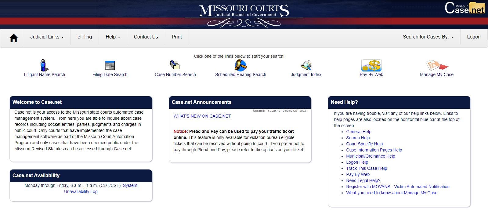 Missouri courts warn public about fake Casenet websites