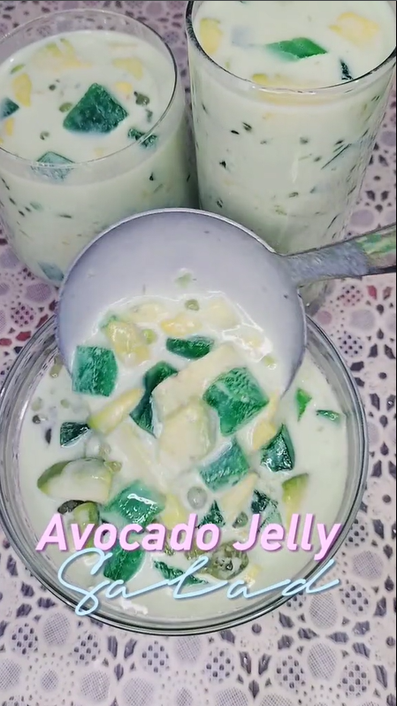 Avocado jelly salad easy dessert