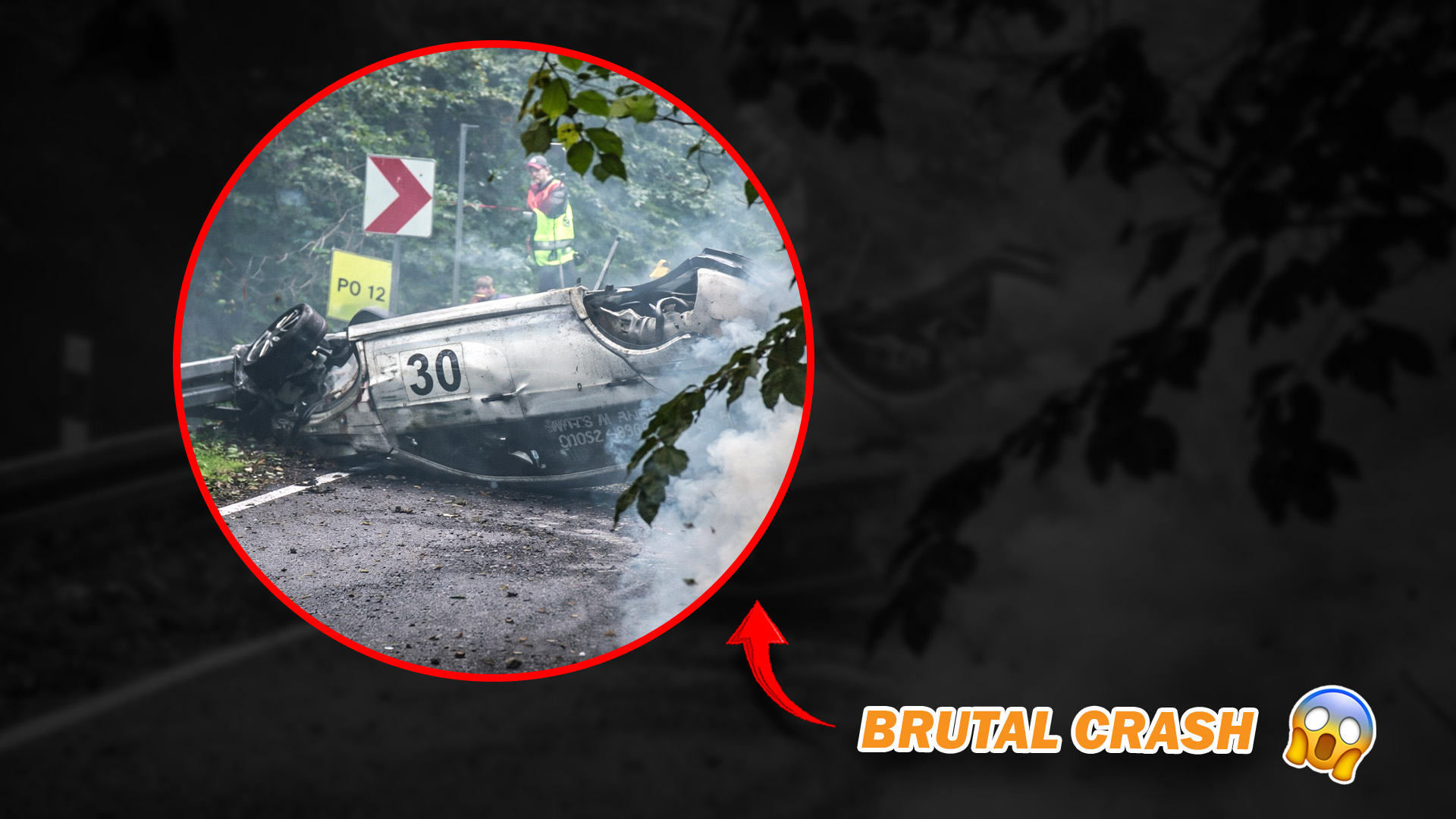 Rally Car Loses Control Crashes Into Ditch And Flips Over