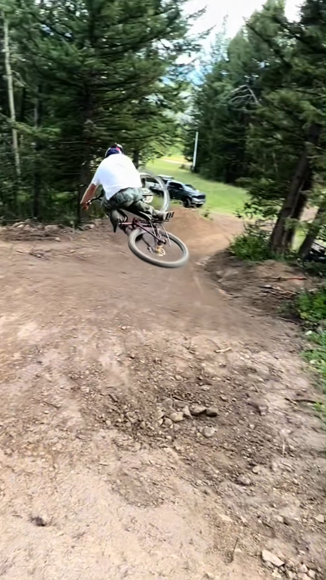 Biking with smooth flow on dirt jumps