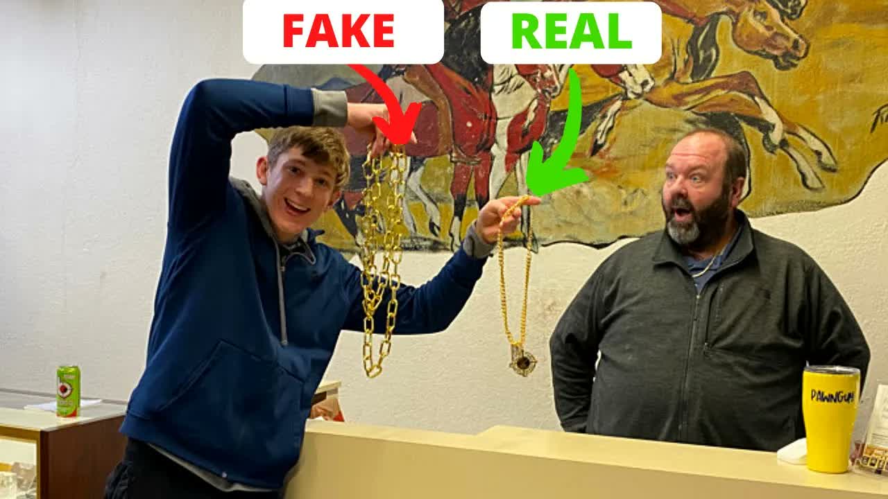 Can a pawn shop tell the difference between a real and fake gold chain?