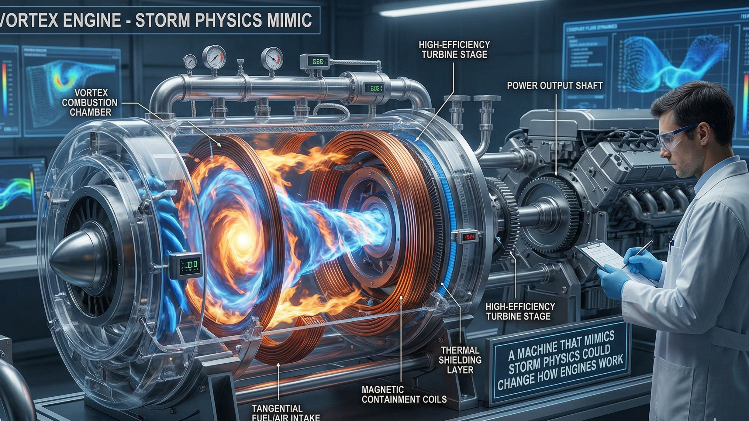 A machine that mimics storm physics could change how engines work