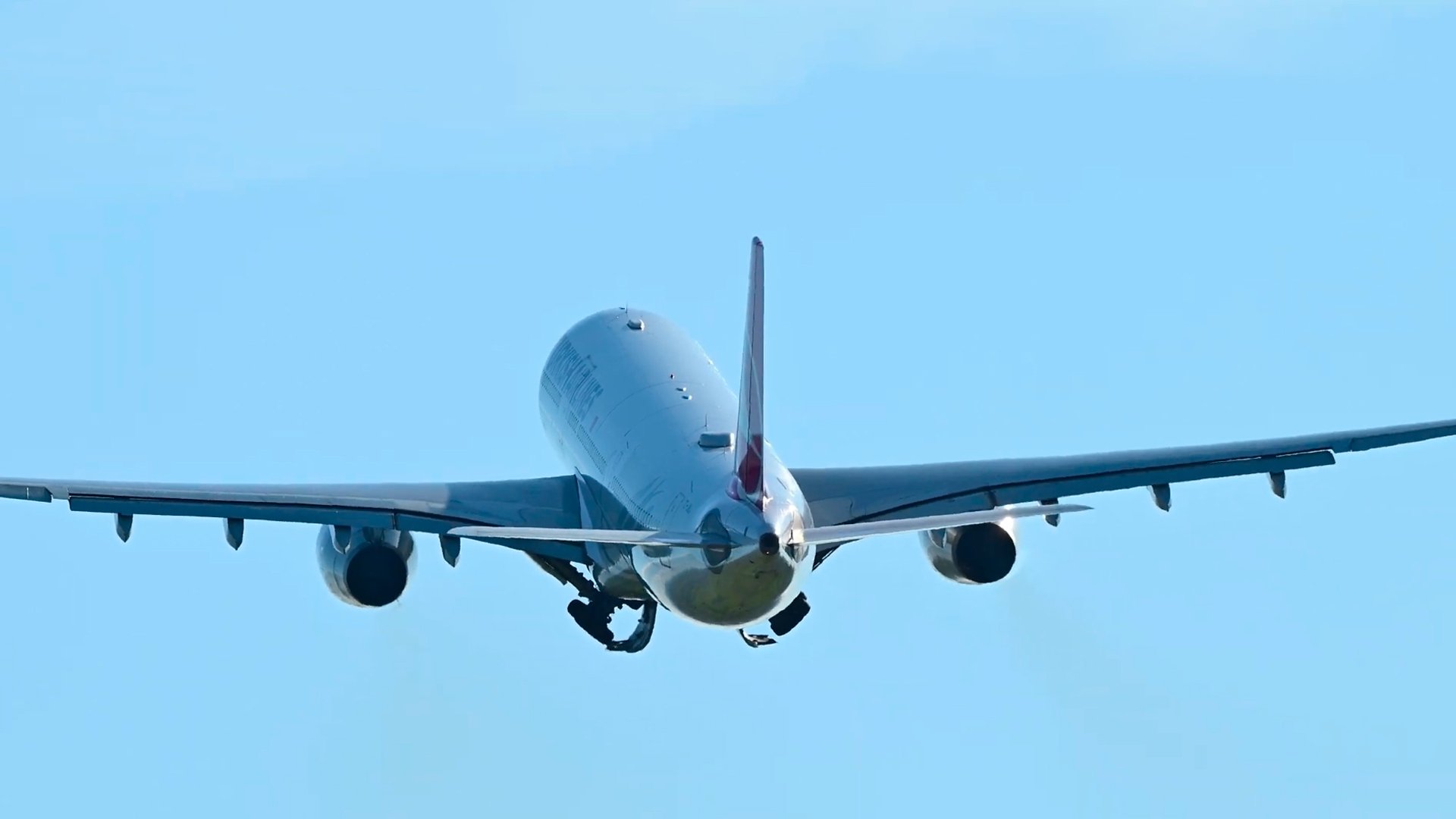 Something falls from plane during takeoff caught on camera