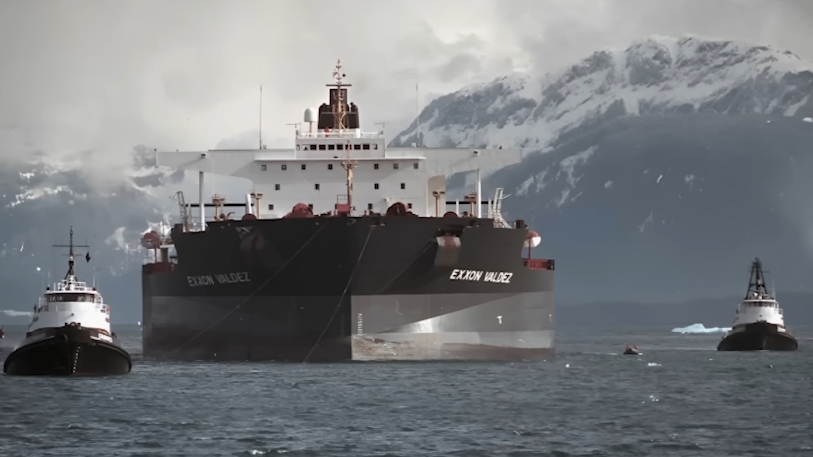 Watch a 53 million gallon tanker drift off course and rip itself open