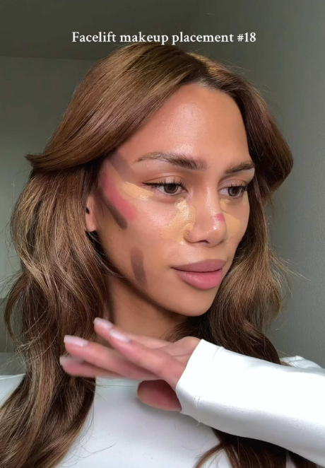 The face lift makeup placement that changes your features