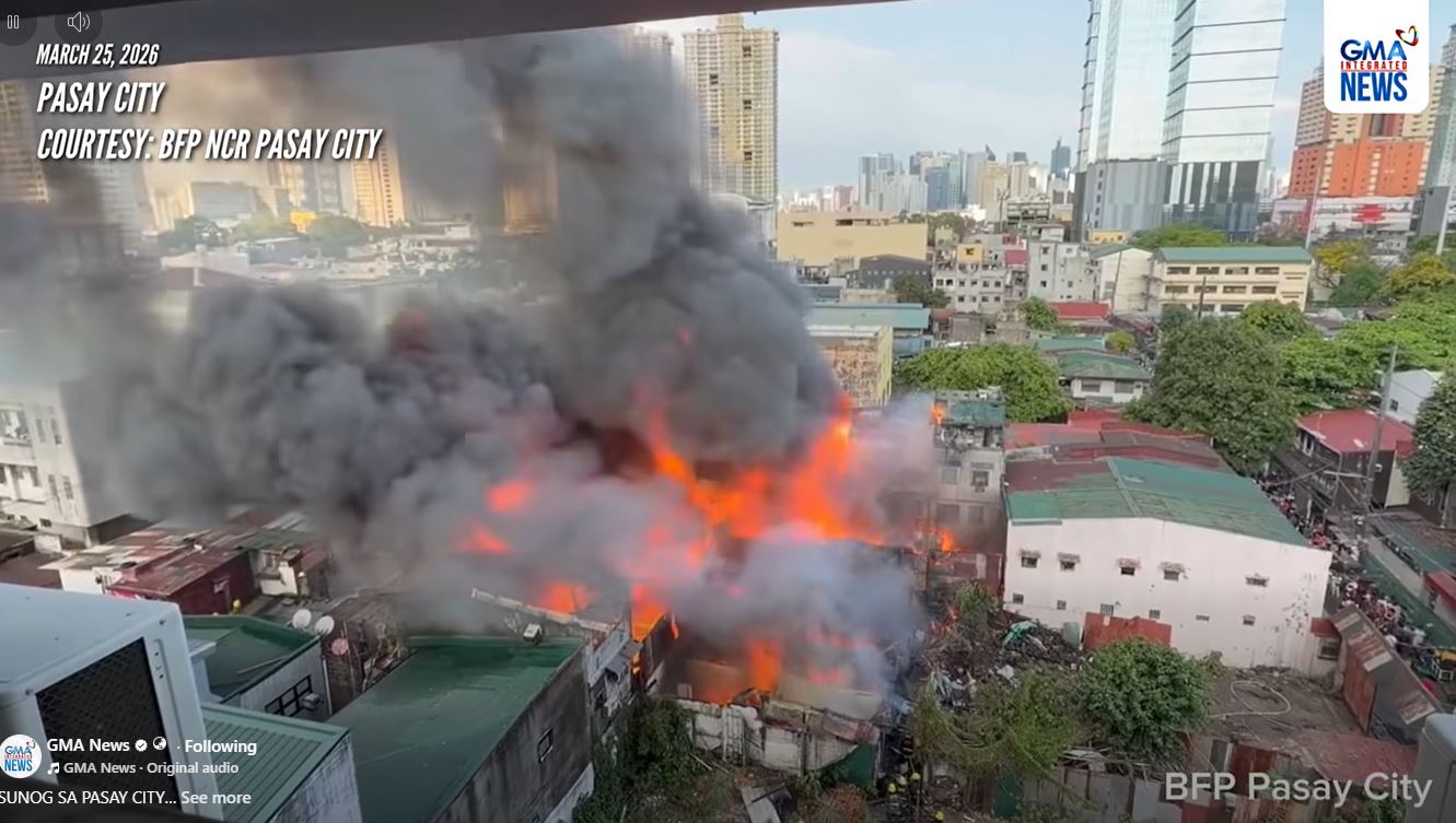 Fire hits residential area in Pasay City