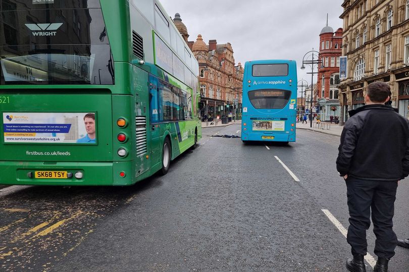 Leeds city centre bus crash leaves man fighting for life - police update