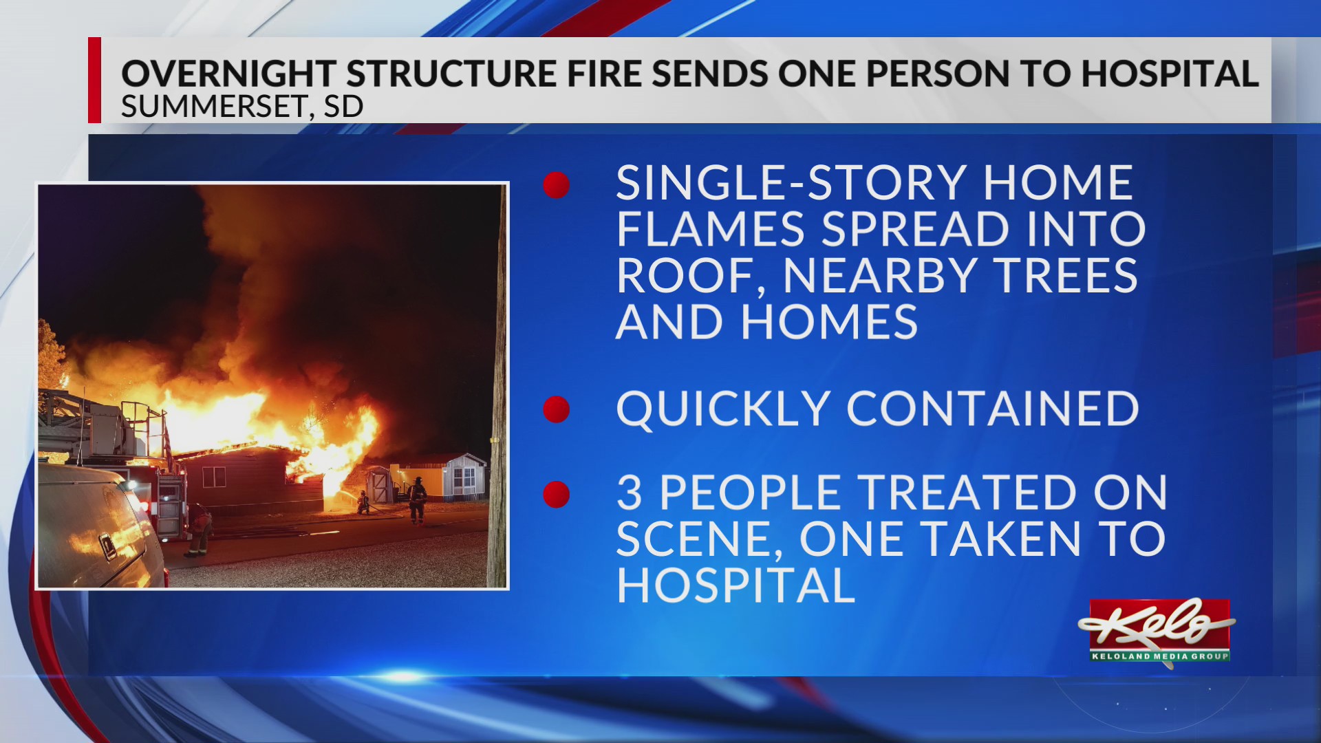 House fire in Summerset sends 1 to the hospital