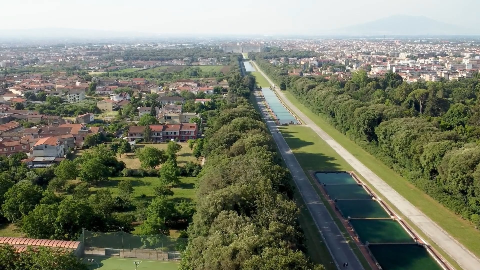 Caserta: Drone views of the Italian royal palace