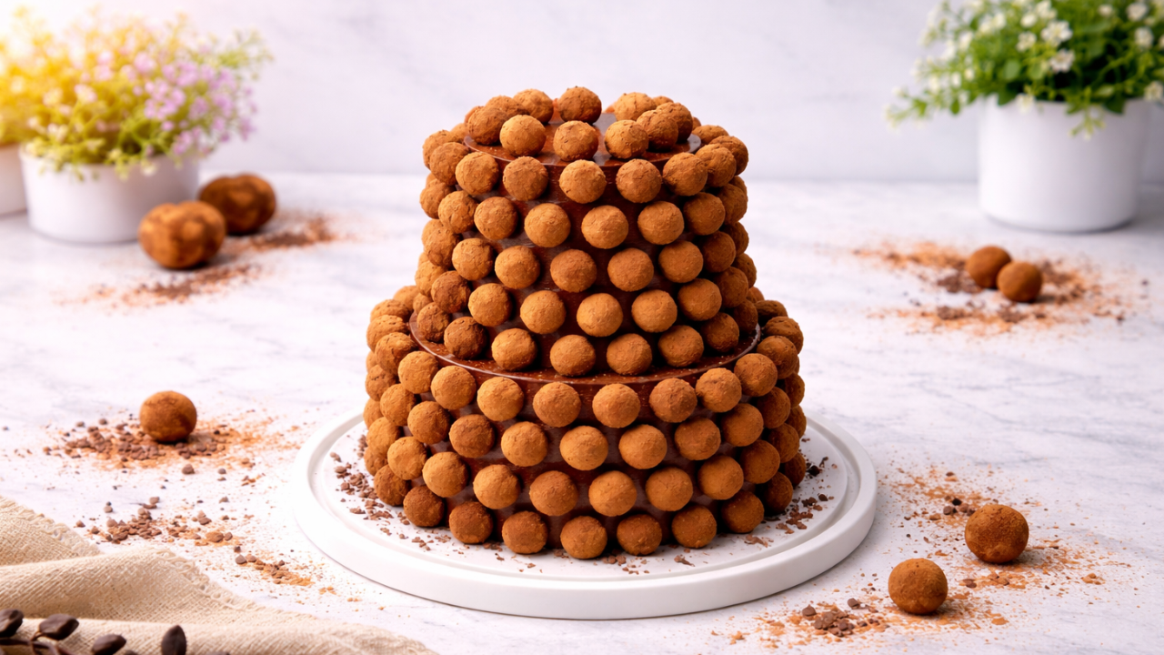 How to make chocolate truffle tower cake
