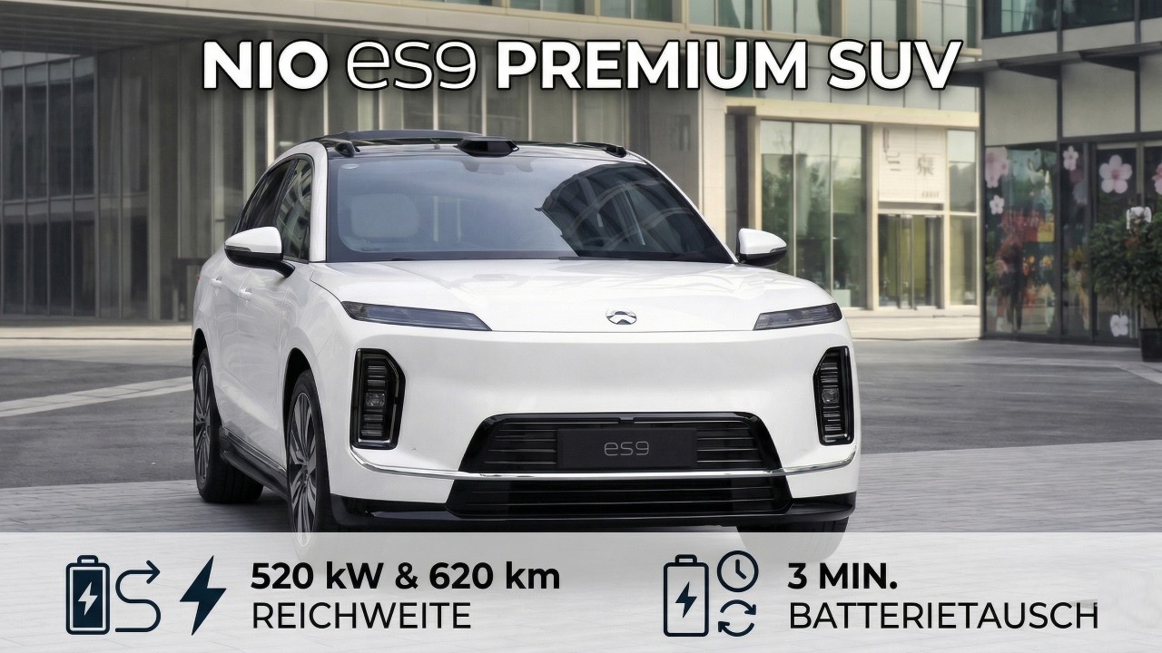 2027 Nio ES9: XXL Elektro-SUV mit 520 kW & 620 km Reichweite