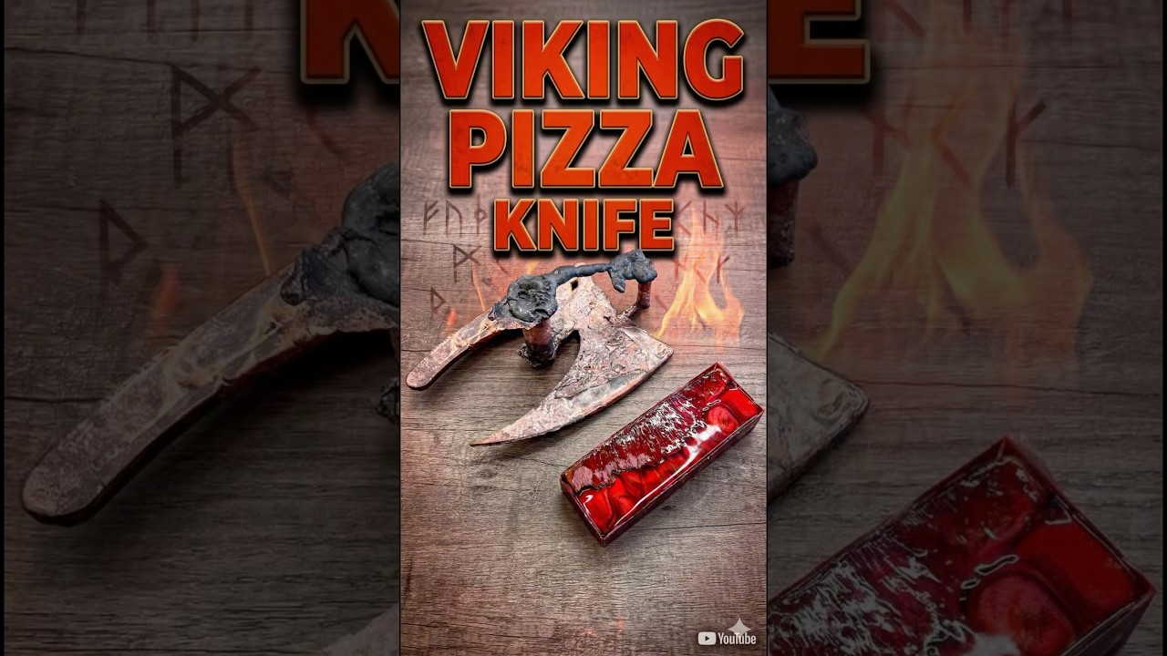 I made a viking knife from copper then used it on pizza