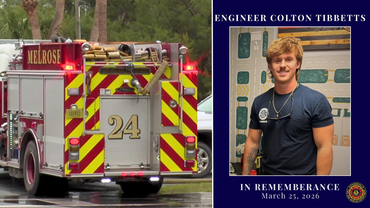 23-year-old Jacksonville firefighter dies in early morning crash in Melrose