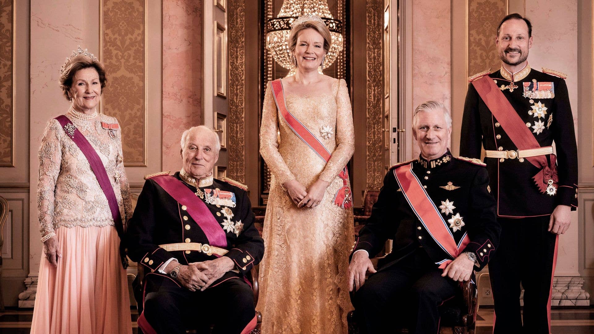 Queen Mathilde and Queen Sonja unite for glittering double tiara ...