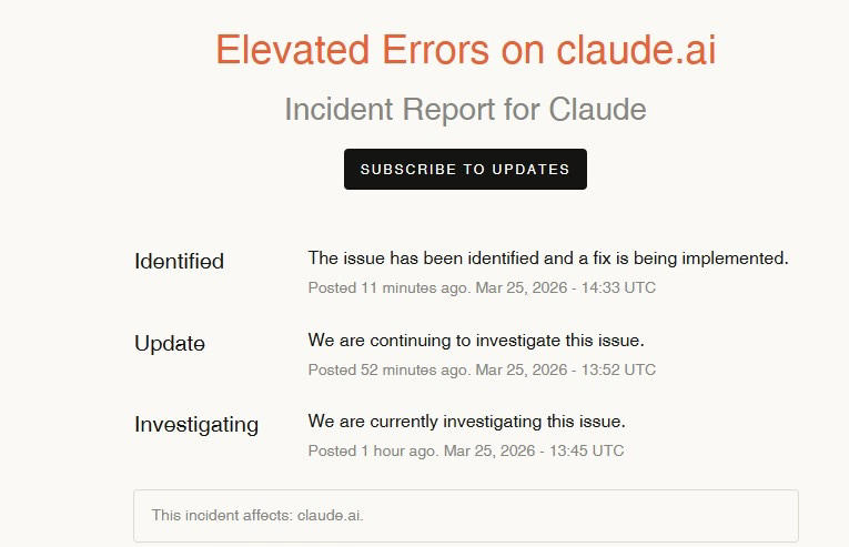Is Claude down? Thousands report outage on Downdetector