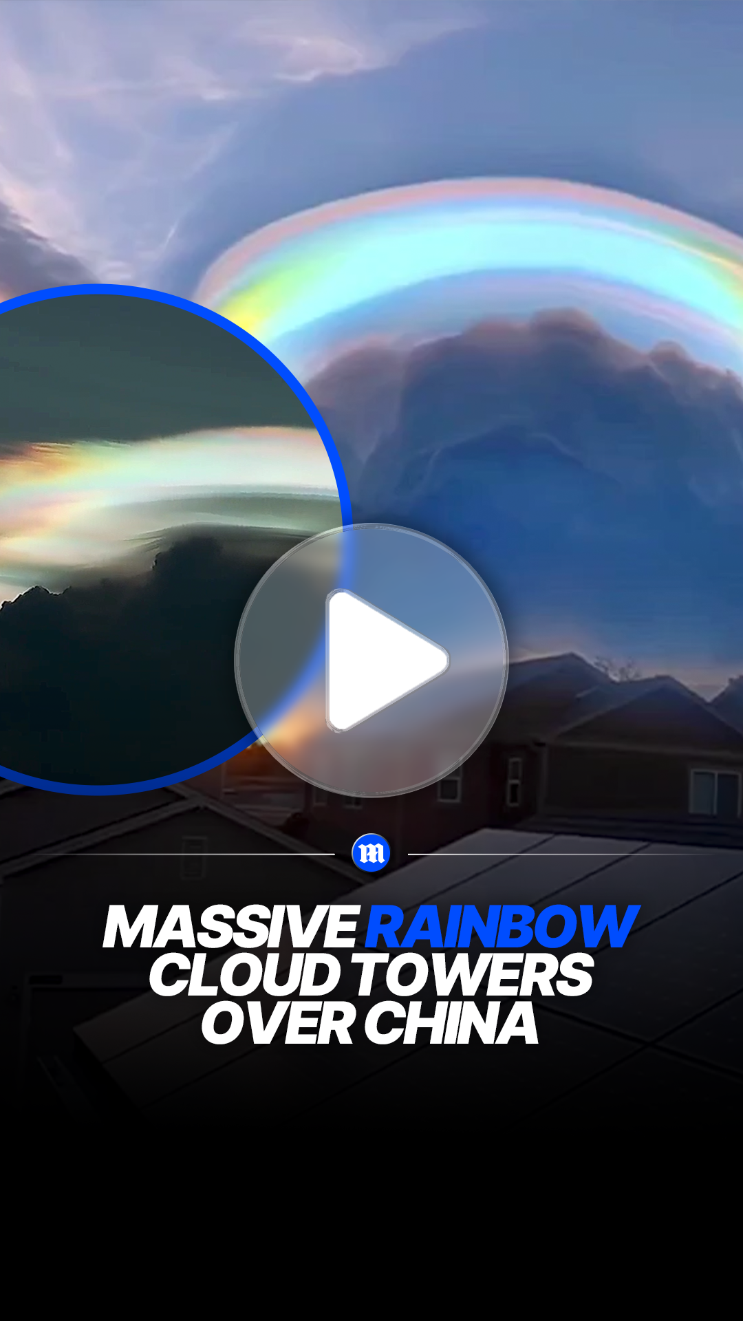 Colorful sky phenomenon creates rare rainbow-like cloud display