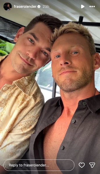 Fraser Olender shares a life update while on vacation with boyfriend ...