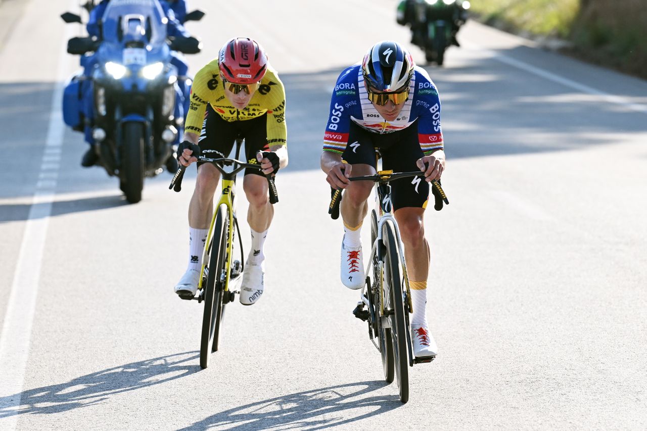 Remco Evenepoel crashes while out front in chaotic finale to Volta a ...