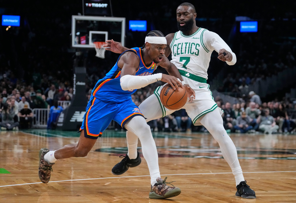 Brown scores 31 as Celtics rally to beat Thunder 119-109, snapping OKC ...