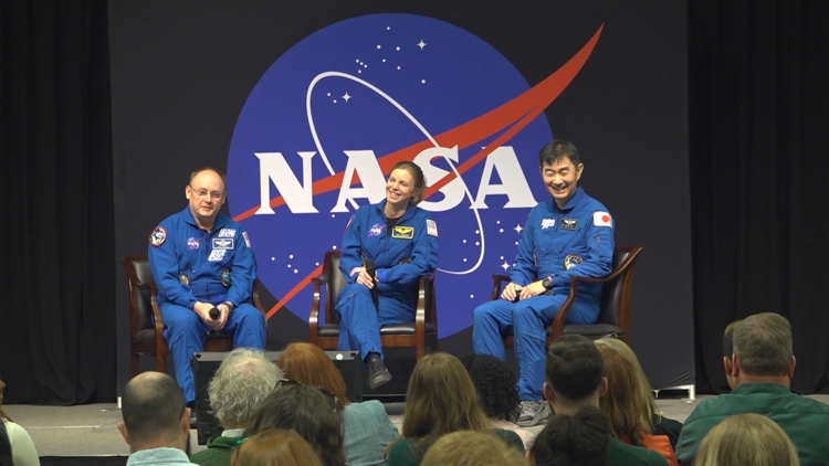 NASA SpaceX Crew-11 astronauts celebrate teamwork during visit to ...
