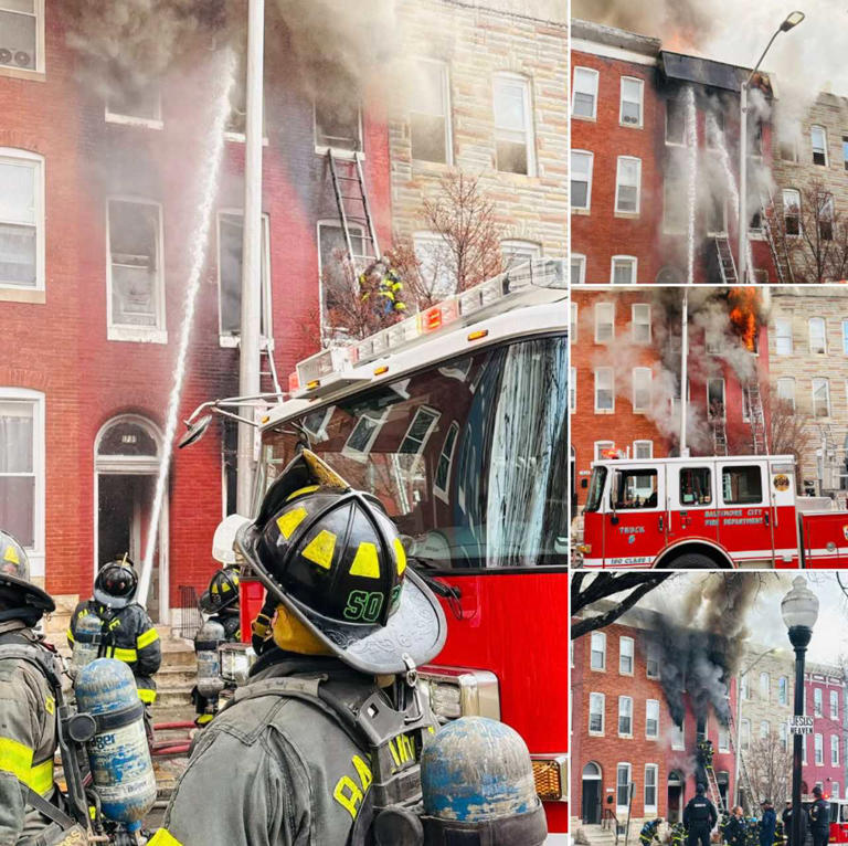 Flames explode through Maryland rowhomes, crews race to stop spread in ...