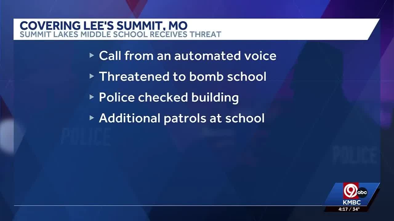 Lee's Summit middle school receives automated threat; classes safe to ...