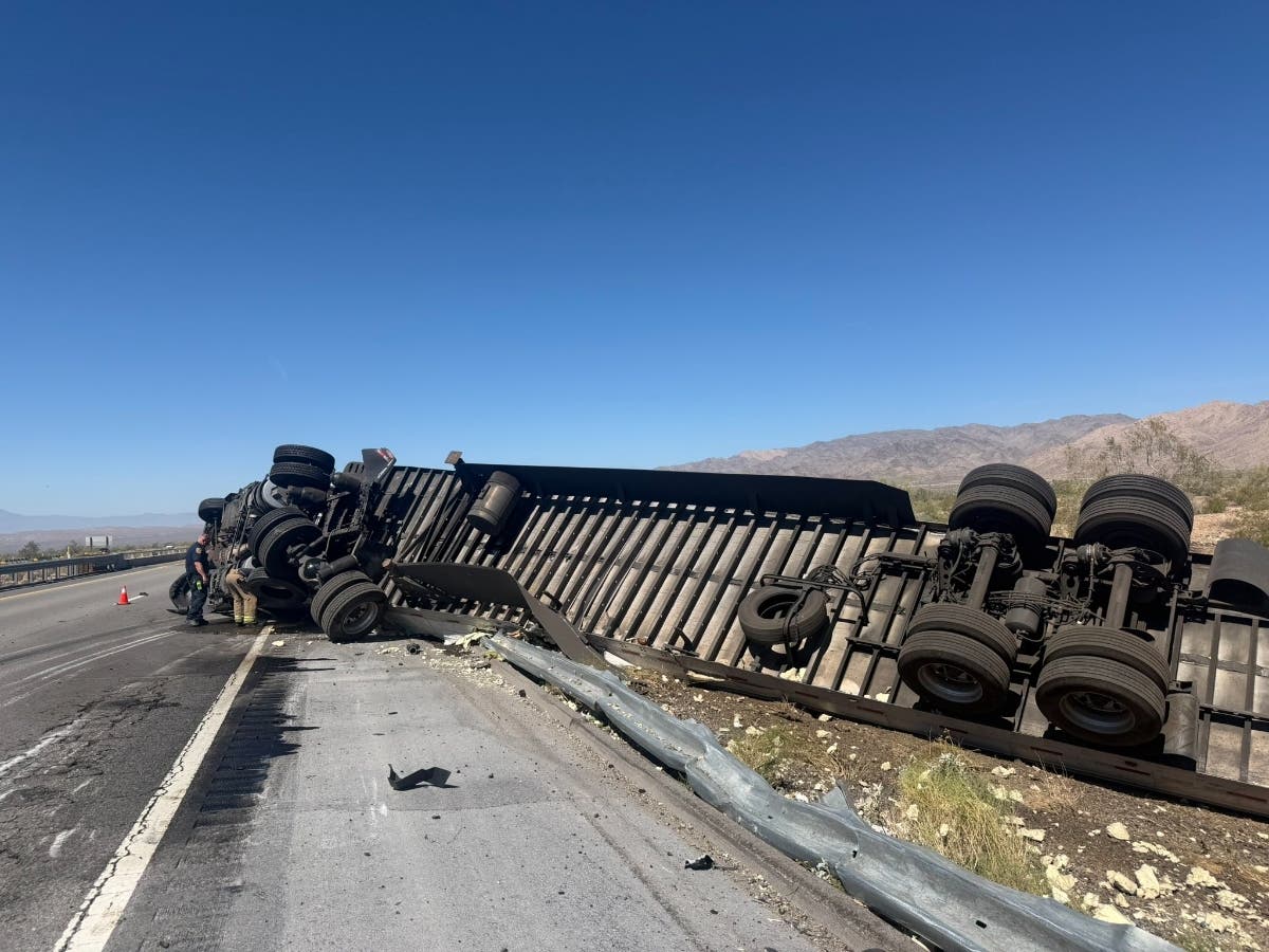 SIG ALERT: I-10 semi-truck rollover stalls westbound traffic, freeway ...