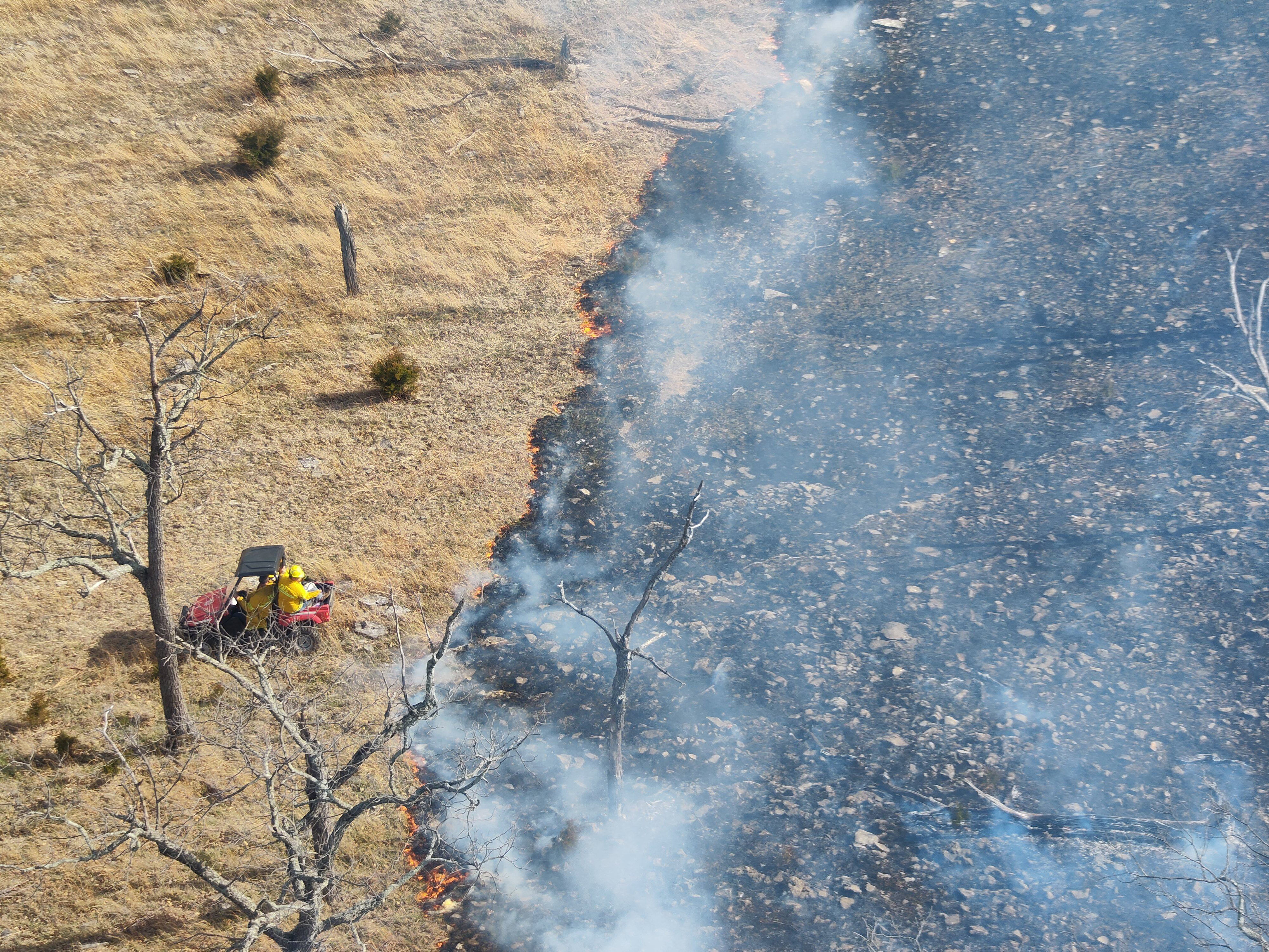 Fire crews working to contain wildfire in Pendleton County