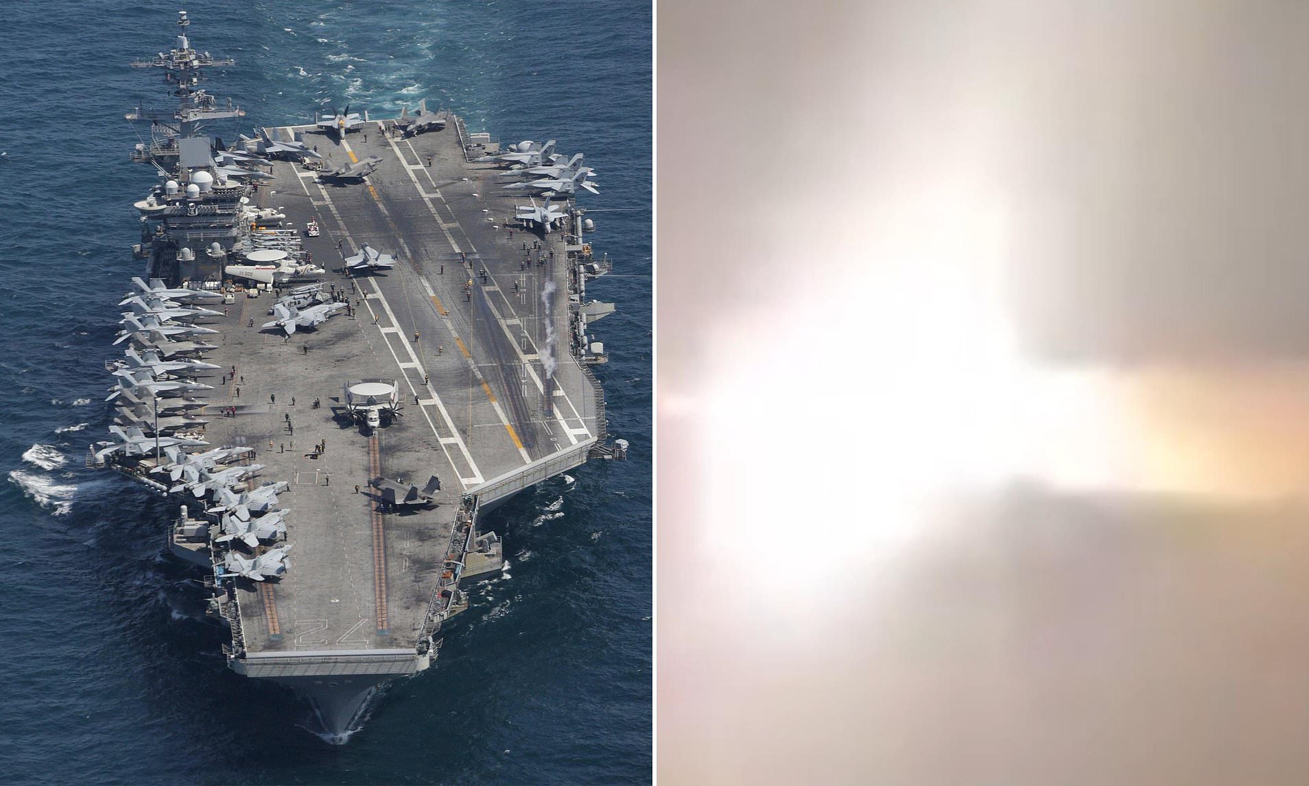 Iran claims 'attack' on US aircraft carrier as Tehran's navy chief ...