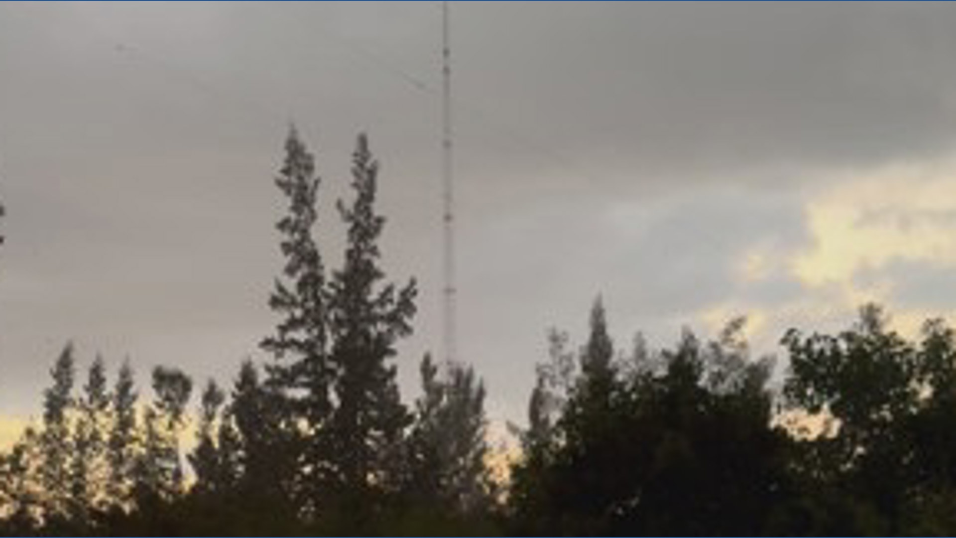 Sunset rain at the 10 Tampa Bay News studio