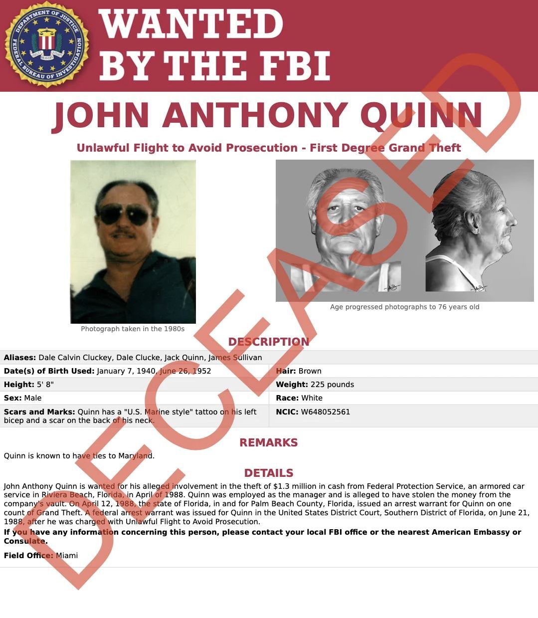 FBI: 'America's Most Wanted' fugitive in 1988 Florida heist dies hiding ...