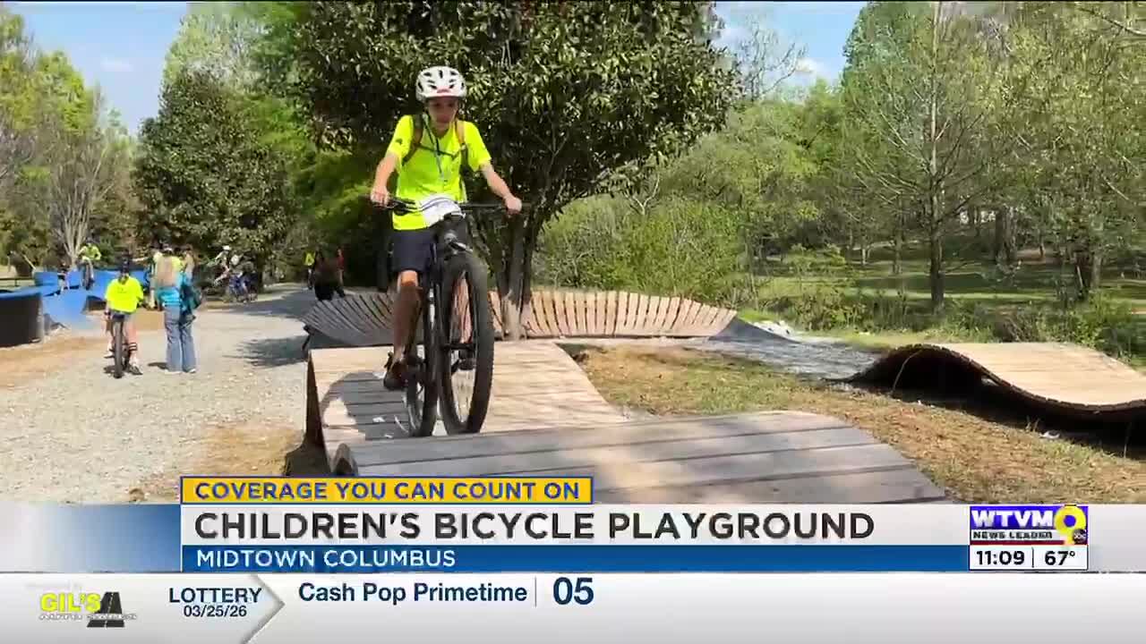 Columbus bicycle playground opens at Dinglewood Park