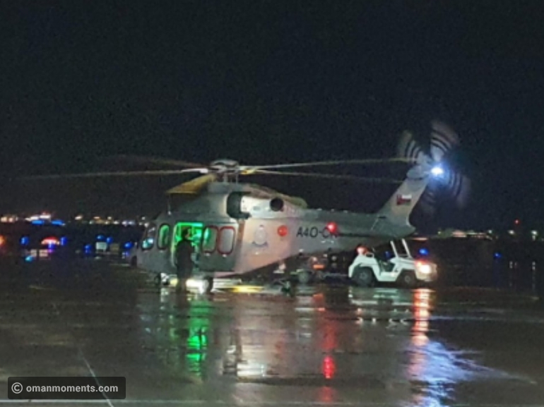 Civil Defence and ROP rescue victims in Oman floods