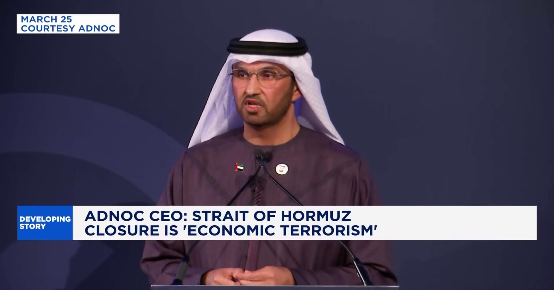 Extortion on a global scale, ADNOC CEO says of Hormuz closure