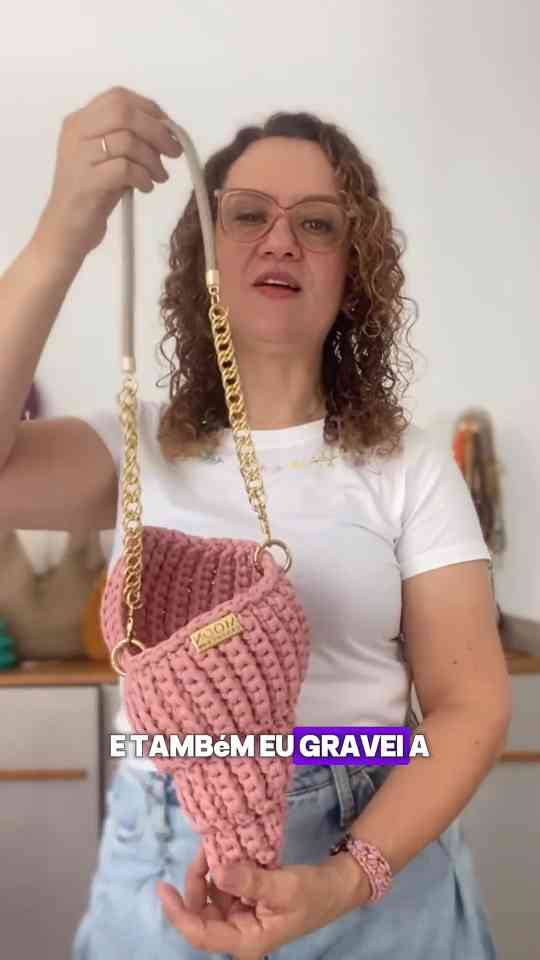Bolsa concha em crochê tutorial completo